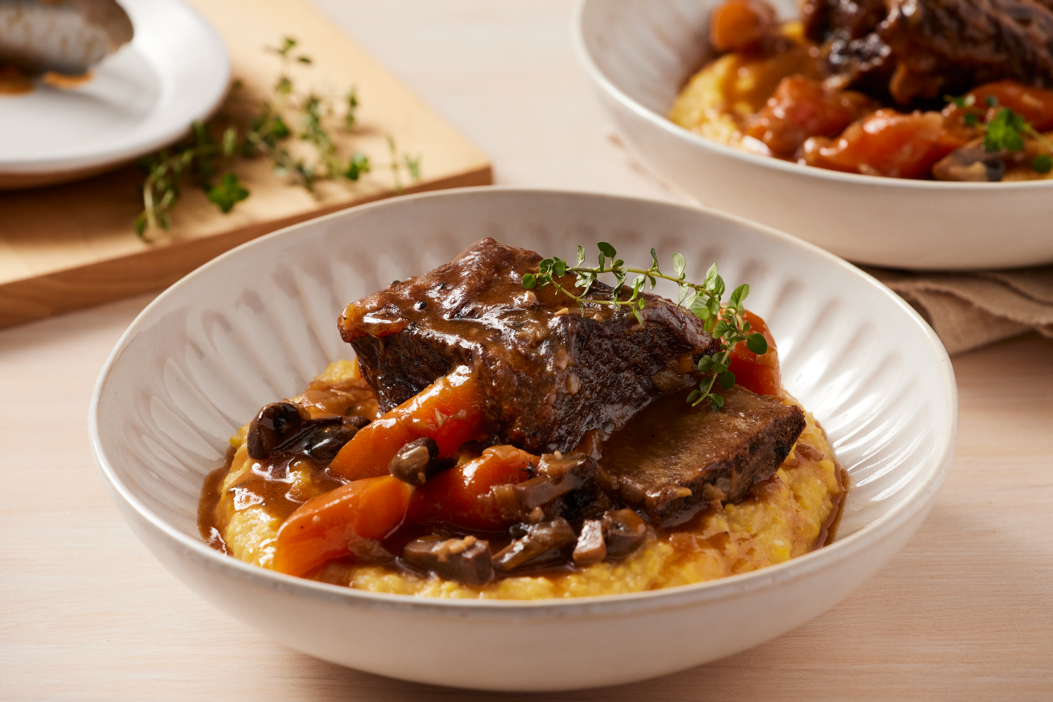 Braised Short Ribs with Creamy Polenta Dinner Recipe | Kitchen Basics